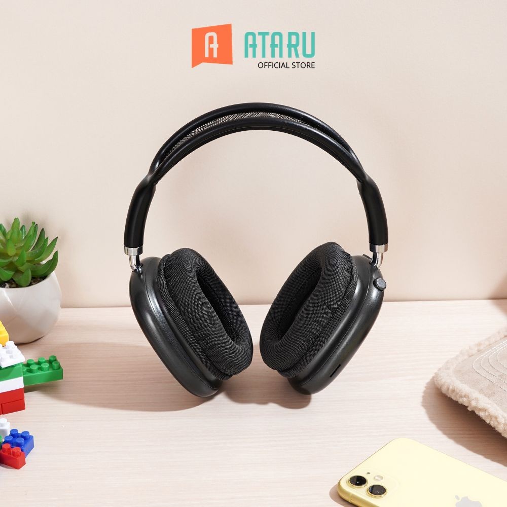 Jual Ataru Headphone Bluetooth V5.3 - Hitam On Ear Headphones Nirkabel ...