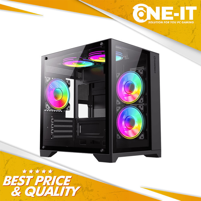 Jual Case GAMEMAX Infinity Mini Black ARGB Mini-ITX Tempered Glass ...