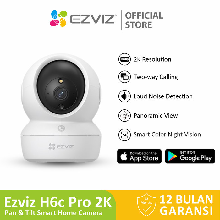 Jual Ezviz H6c Pro 2K 3MP Smart Wifi Pan Tilt IP Camera CCTV Indoor | Shopee Indonesia