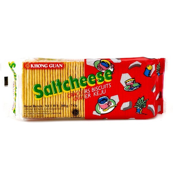 Jual Khong Guan Saltcheese Crackers 200 gr / Saltcheese Crackers ...
