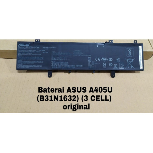 Jual baterai asus vivobook s14 a405u zenbook 14 x405ua b31n1632 ORIGINAL | Shopee Indonesia