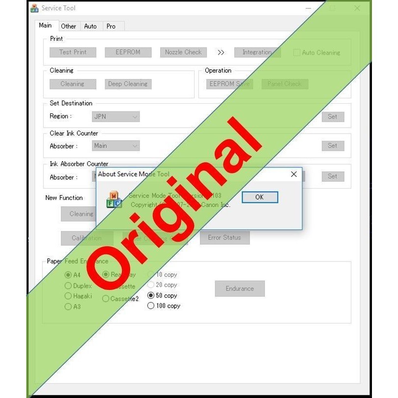 Jual Software Reset Canon Service Tools V5103 ST5103 ORIGINAL Unlimited ...