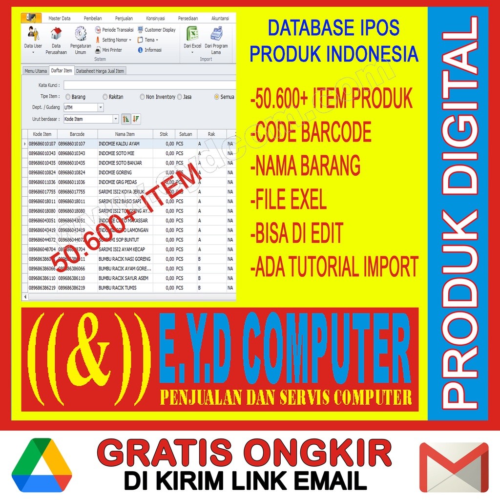 Jual IMPORT 50.600 ITEM IPOS4 IPOS5 DATABASE PRODUK INDONESIA PROGRAM KASIR IPOS 5 TOKO IPOS 4 ...