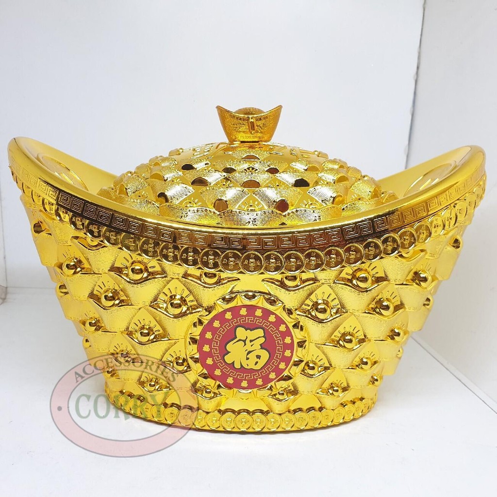 Jual Tempat Permen Yenpao Uang Imlek Fu Yen Pao Sincia 28 Cm Emas ...