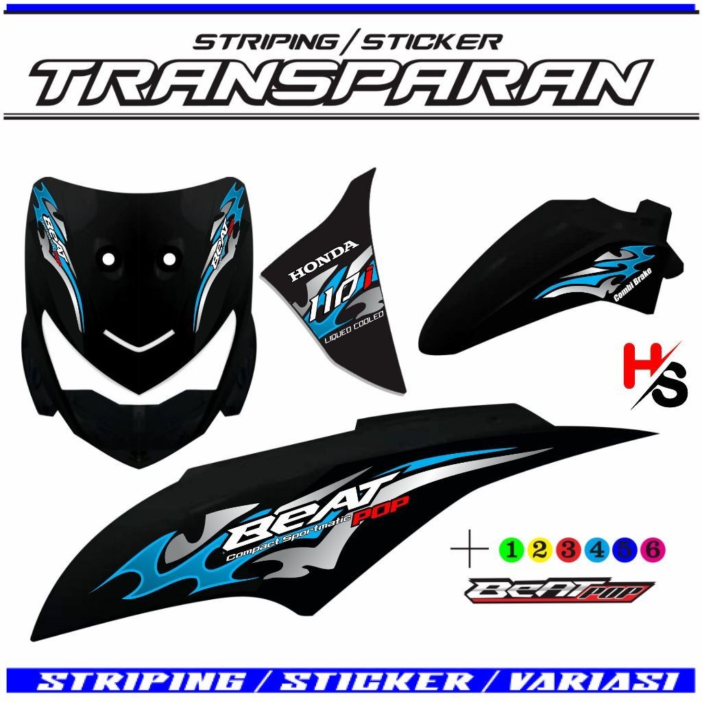 Jual VARIASI STIKER STRIPING TRANSPARAN MOTOR HONDA BEAT POP VARIASI ...