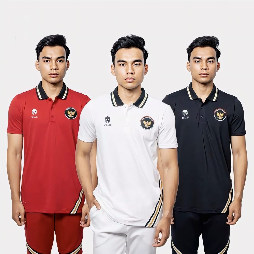 Jual Kaos Polo Tim Indonesia Pria Wanita / Baju Kerah Pria Football ...