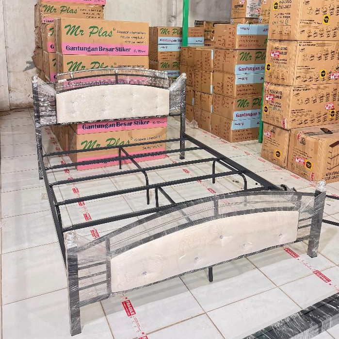 Jual 1 Set Ranjang Besi Minimalis Kasur Vita Foam Divan Besi
