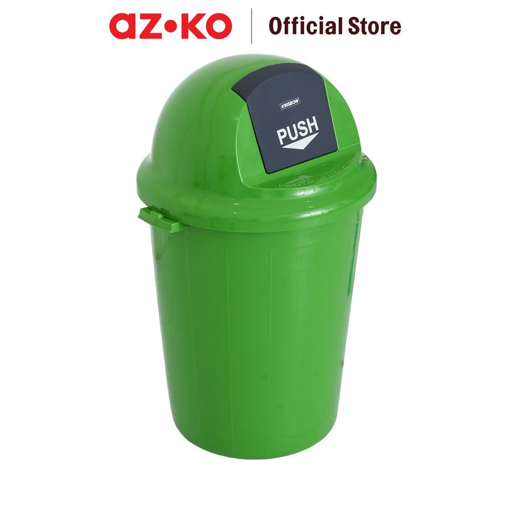 Jual AZKO Krisbow 80 ltr Tempat Sampah Outdoor - Hijau Tong Sampah Push ...