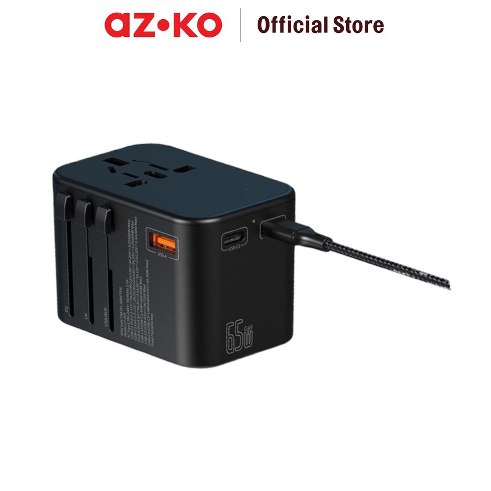 Jual AZKO Krisbow Travel Adaptor Usb A Dan Type C Kepala Charger Power ...
