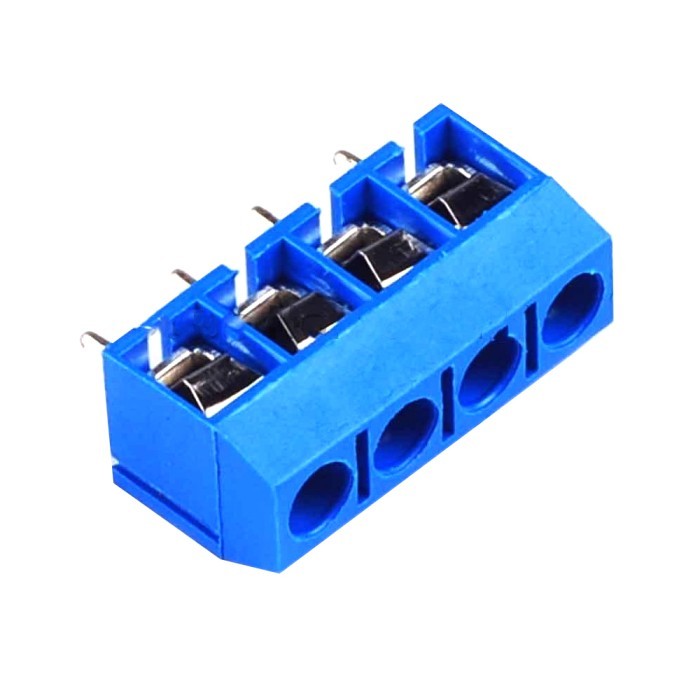 Jual Terminal Block Biru 4pin Screw Connector pitch 5.0mm 250V 16A ...