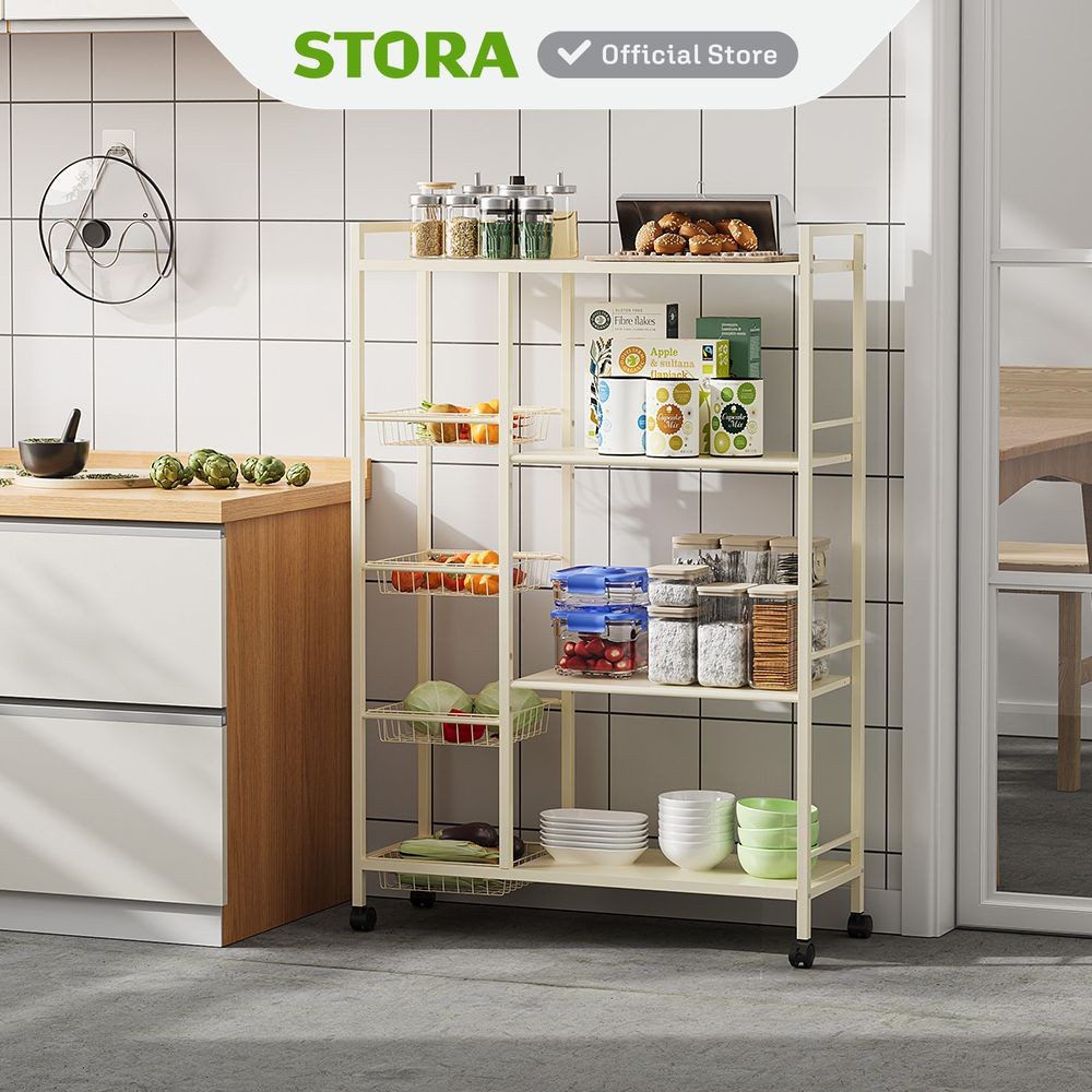 Jual Stora Cucina Rak Penyimpanan Dengan Roda & Keranjang Organizer ...
