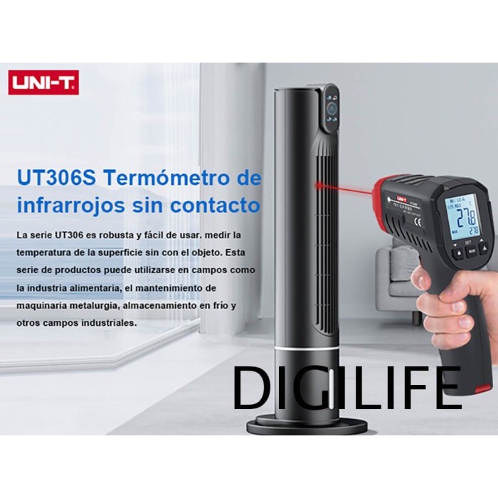 Jual UNI-T UT-306S Industrial Infrared Thermometer IR Termometer UNIT UT306S Gun Termogun UT ...