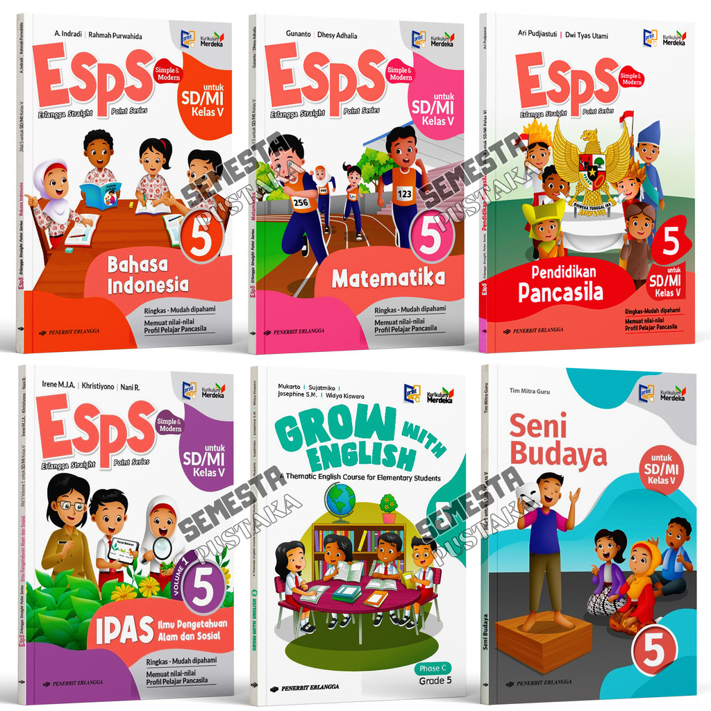 Jual Buku Kurikulum Merdeka Kelas 5 SD ESPS Erlangga Kurikulum Merdeka | Shopee Indonesia