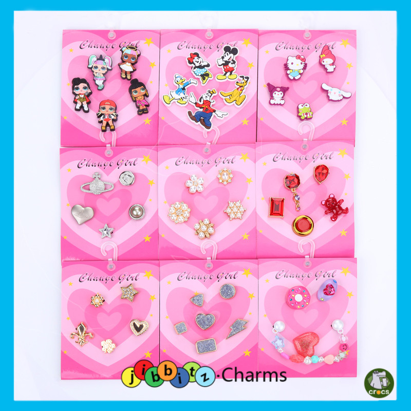 Jual 5/8/10 New PVC cat Mickey Mouse DIY metal cute shoe flower Crocs ...