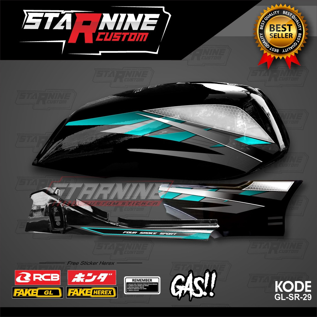 Jual striping GL simpel sticker gl hologram gl pro max kode SR - 29 ...