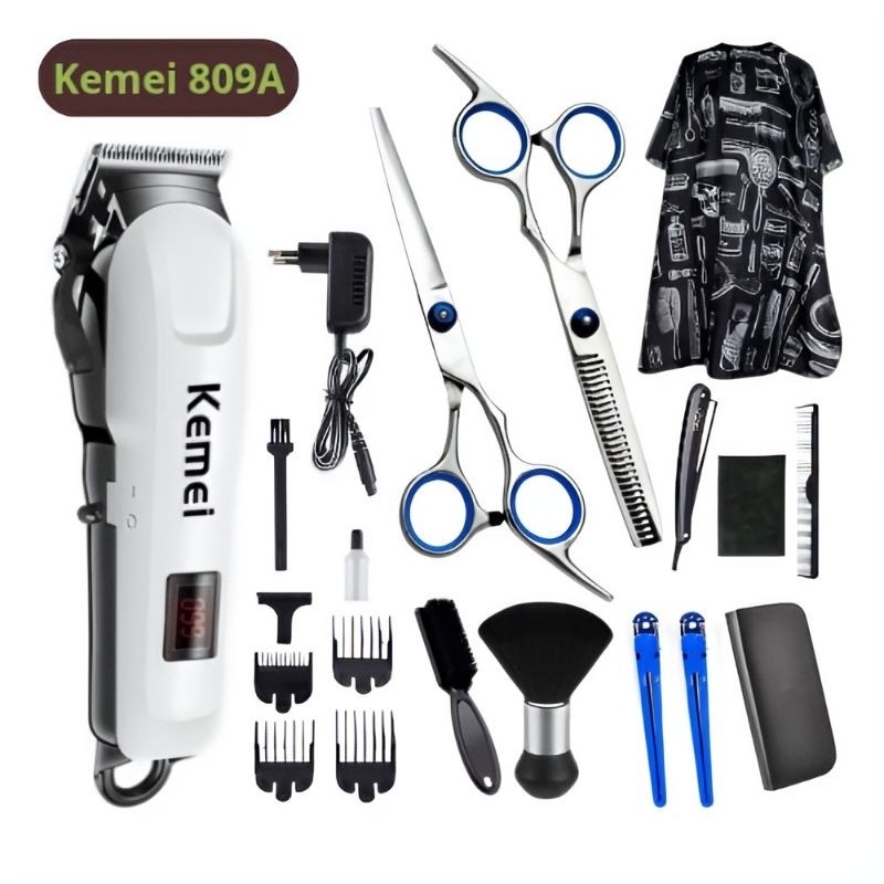 Jual Mesin Cukur Hair Clipper Cordless Professional Rechargeable Paket Lengkap Alat Cukur Rambut ...