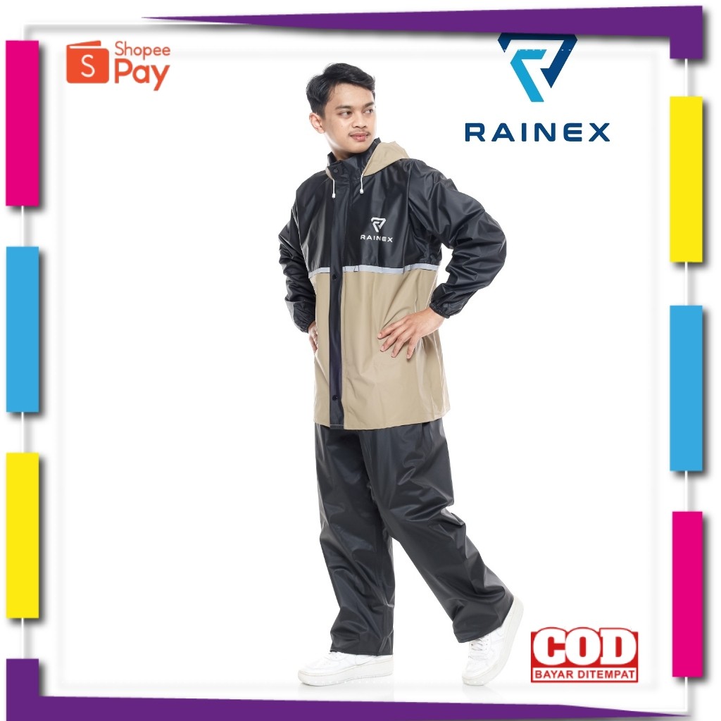 Jual [PREMIUM BAHAN TEBAL] JAS HUJAN SET HOODIE PREMIUM QUALITY BY RAINEX RAINCOAT (Pria ...