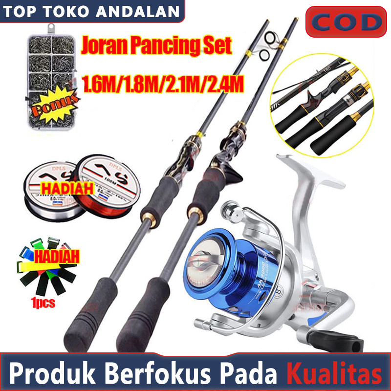 Jual 【# Beli 1 Dapat 5 #】Pancing Set 1.6M/1.8M/2.1M/2.4M Joran Pancing Set Dengan Bahan Serat ...