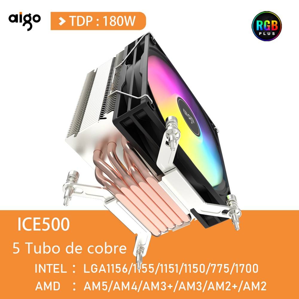 Jual Aigo ICE500 Cpu Cooler 5 Heat Pipe Disipador Air Cooler ...