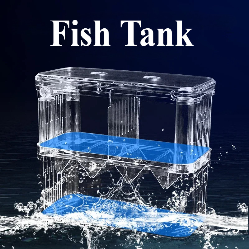 Jual Transparent Acrylic Fish Tank Double Layer Breeding Isolation Box ...