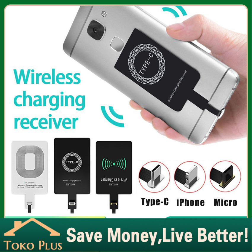 Jual Qi Wireless Charger Receiver Qi Fast Charging Adapter 5W Pengisi ...