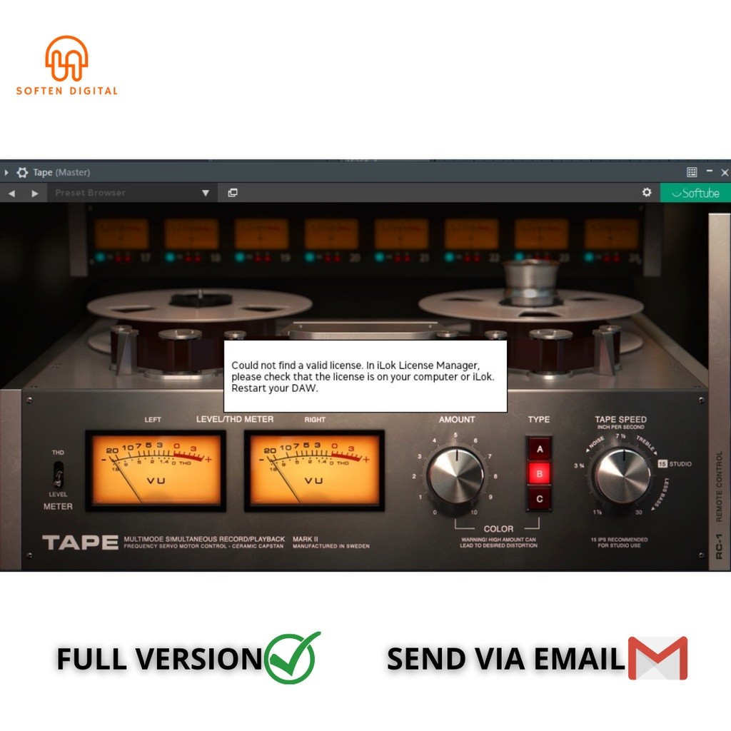 Jual Softube Tape v2 VST Plugin smoothing effect and adds weight and ...
