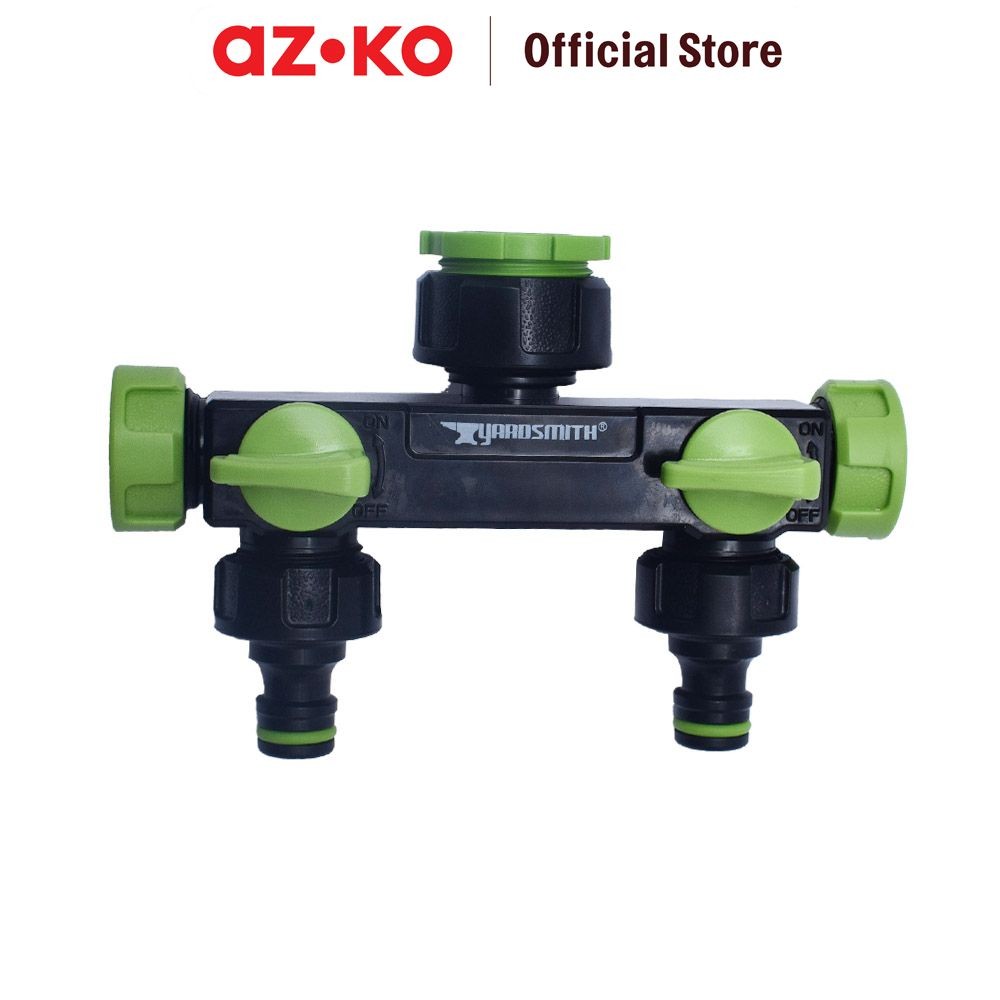 Jual AZKO Yardsmith Konektor Selang Twin Splitter 3/4 inci - Hijau ...