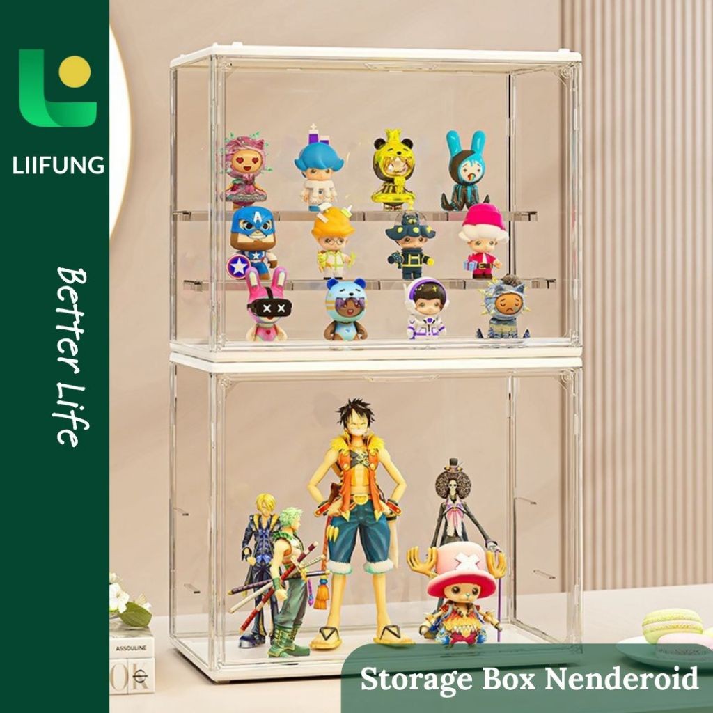Jual Kotak Display Penyimpanan Bening 2/3 Tingkat/Storage Box Mainan ...