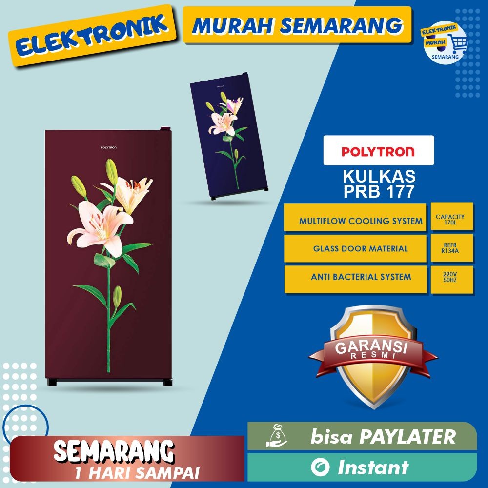 Jual KULKAS 1 PINTU POLYTRON PRB-177 PR / PRB P177PR / PRB 177PR ...