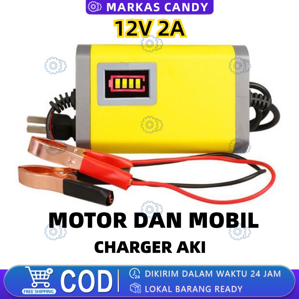 Jual Alat Cas Aki /Car Truck Motorcycle Battery Charger 12V 2A 2 Varian ...