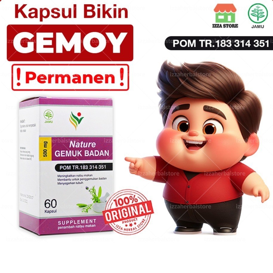 Jual GEMUK BADAN Kapsul Nature Isi 60 Solusi Obat Penggemuk Badan ...