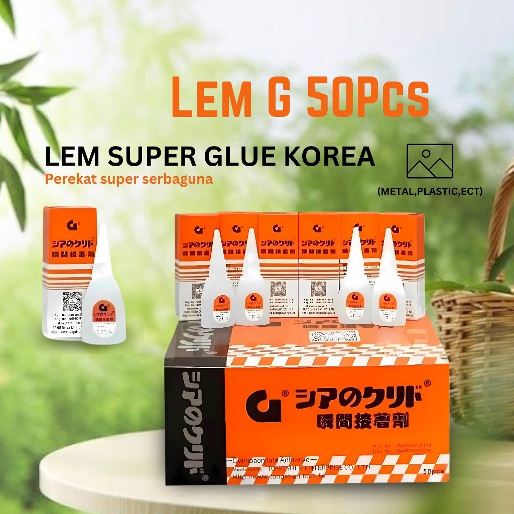 Jual 1box 50pcs Lem korea glue / lem setan Perekat Super Rekat / Lem ...