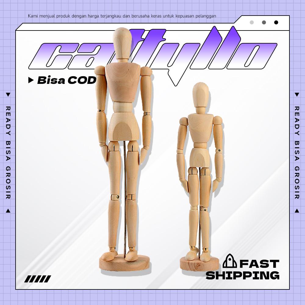 Jual Manekin Kayu Manekin Tangan Pajangan Action Figure Hiasan Meja ...