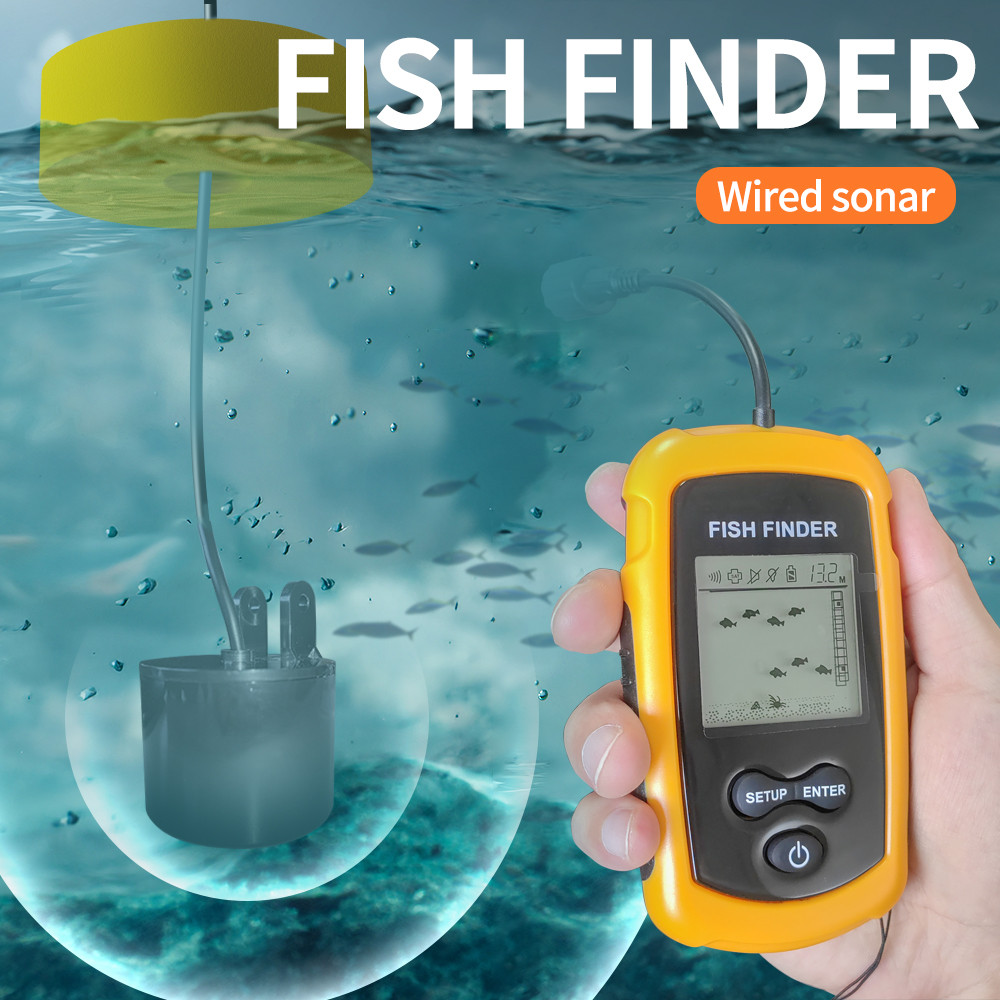 Jual PUPOPAN kayak Portable Fish Depth Finder Water Handheld Fish ...