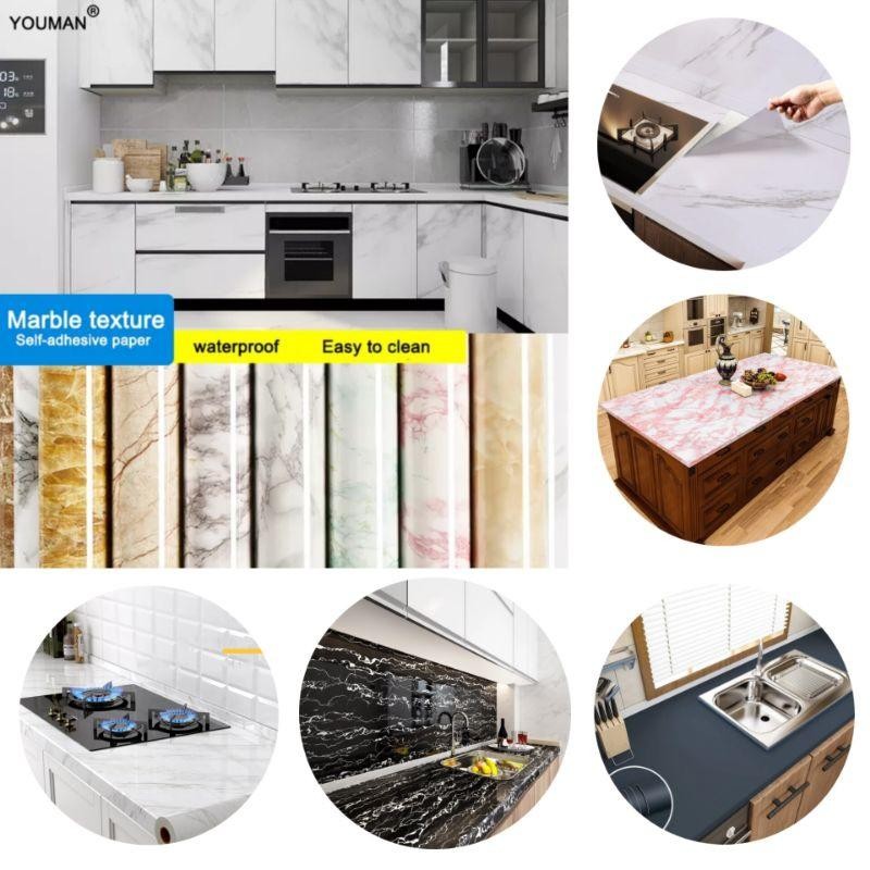 Jual Wallpaper Sticker Marmer Pvc Pelapis Kayu Triplek Meja Lemari ...