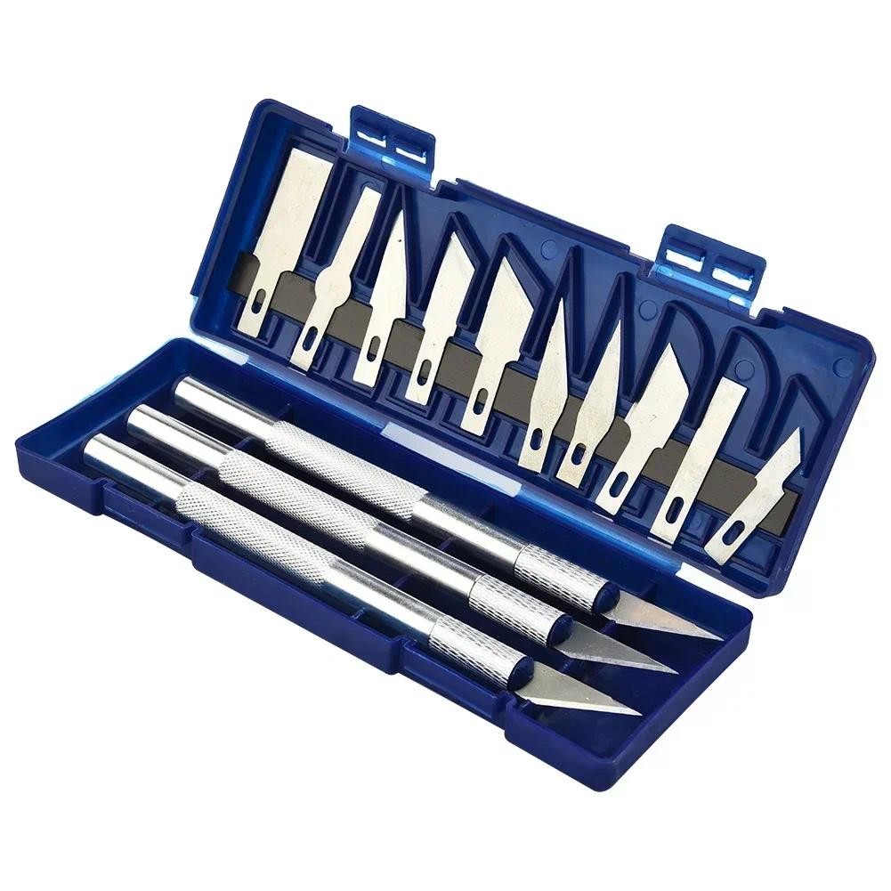 Jual 13PCS Precision Cutter Set Exacto Hand Tool Set Paper Cut Carving ...