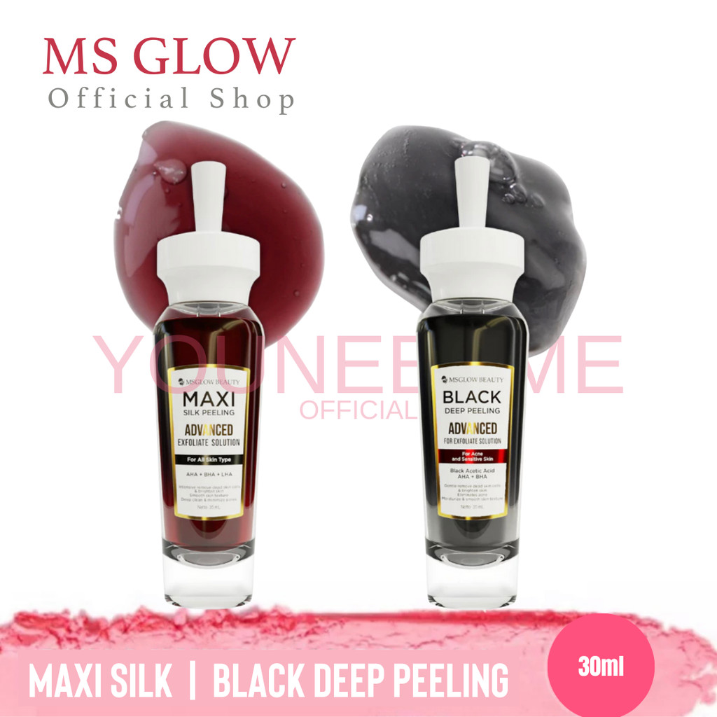 Jual NEW LAUNCH SERUM MAXI SILK & BLACK DEEP PEELING - MS GLOW | Shopee ...