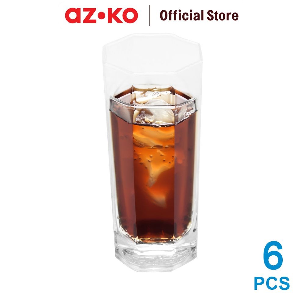 Jual AZKO Kris 278 ml Set 6 Pcs Gelas Cup Wadah Minuman Peralatan Minum ...