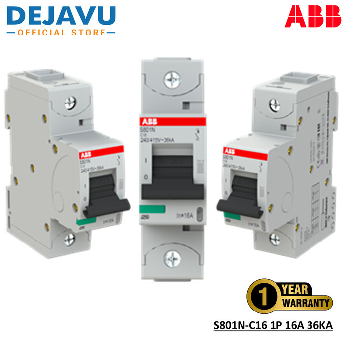 Jual MCB 1P 16A ABB S801N-C16 High Performance Miniature Circuit Breaker (2CCS891001R0164 ...