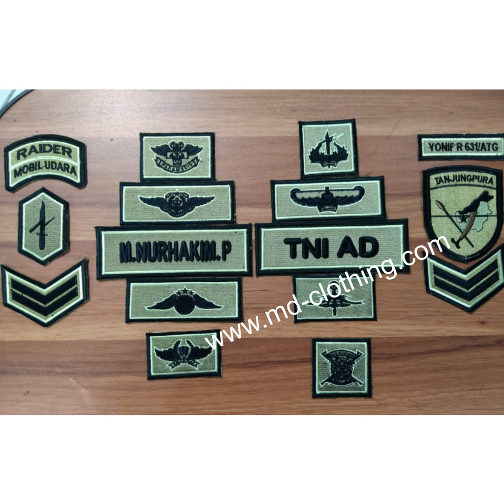 Jual Bordir Logo Atribut TNI Matra Darat Atribut TNI Terbaru TNI AD KASAD atribut TNI 2022 ...