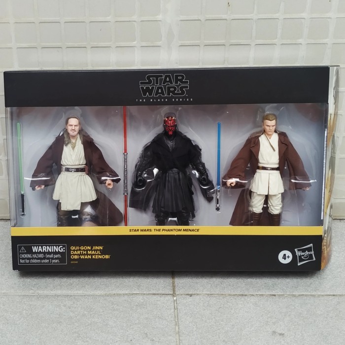 Jual HASBRO STAR WARS BLACK SERIES THE PHANTOM MENACE 3-PACK QUI GON JINN DARTH MAUL OBI-WAN ...