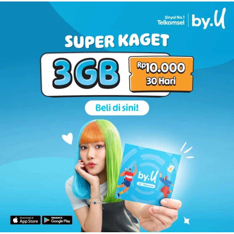 Jual kartu perdana telkomsel byu ud4h r3g1z | Shopee Indonesia