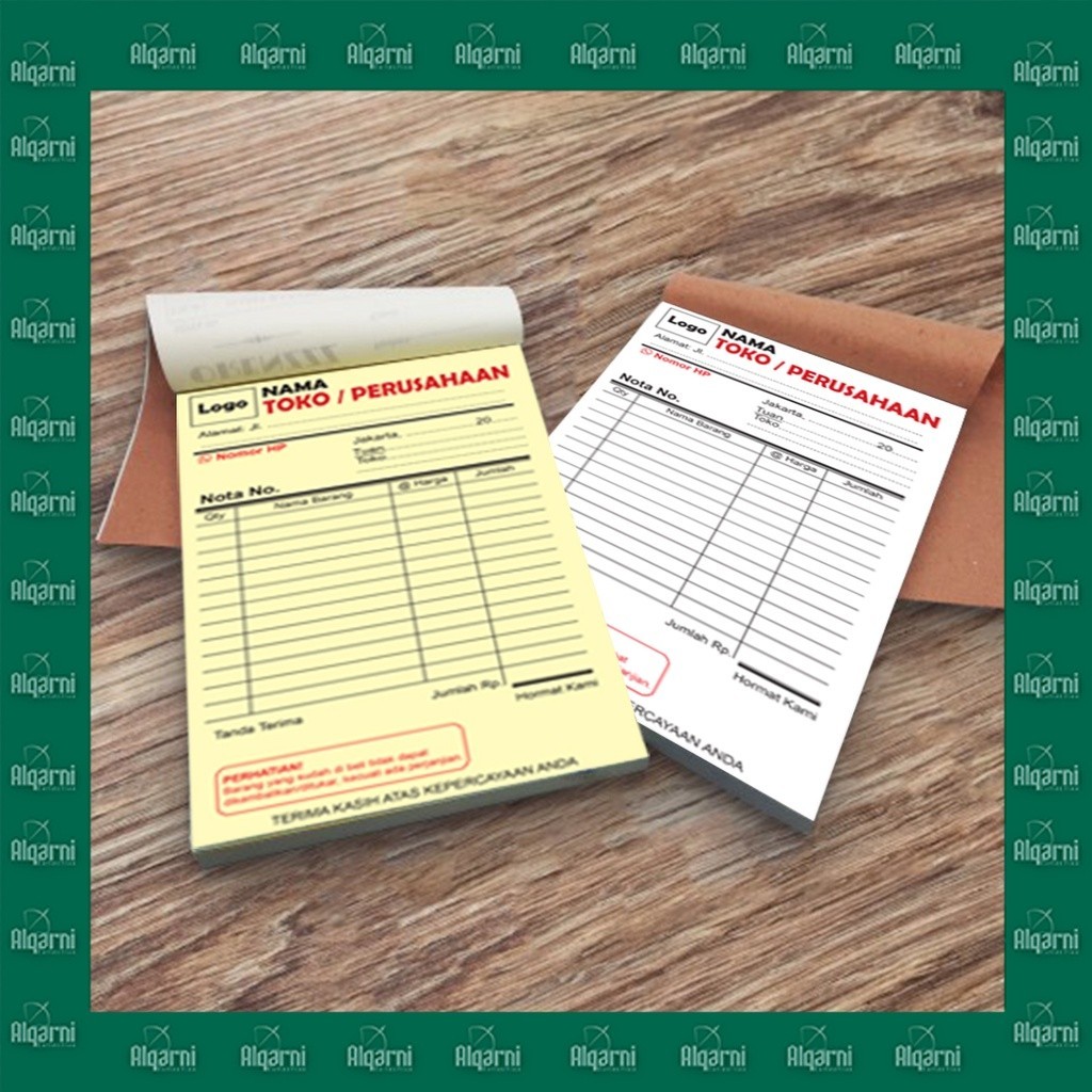 Jual Nota / Cetak Nota / Cetak Kwitansi / 1 Ply / 2 Ply / 3Ply, A6 ...