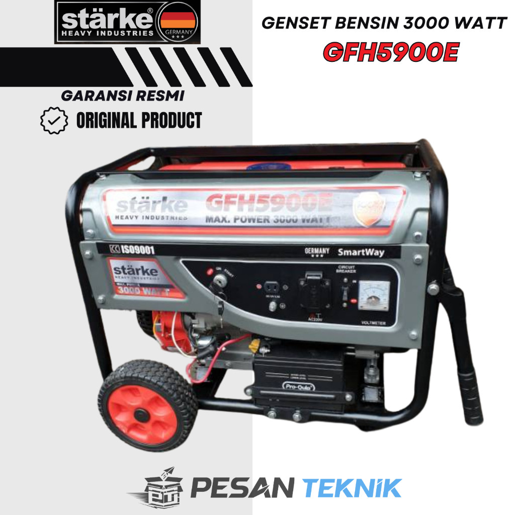 Jual Mesin Genset 3000 watt Bensin Generator Setater STARKE GFH5900E ...