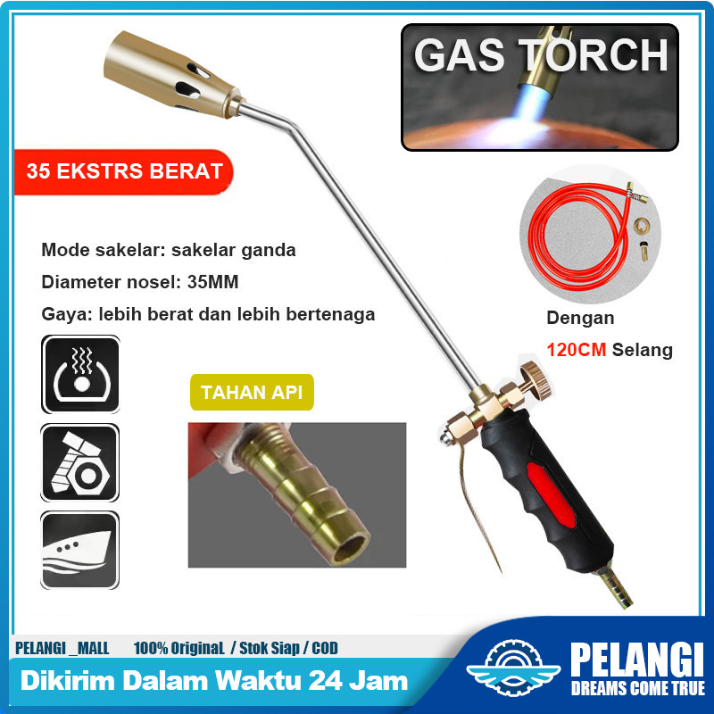 Jual Gas Torch Dengan 1.2m Selang Alat Bakar Heating Torch 51cm Gas LPG ...