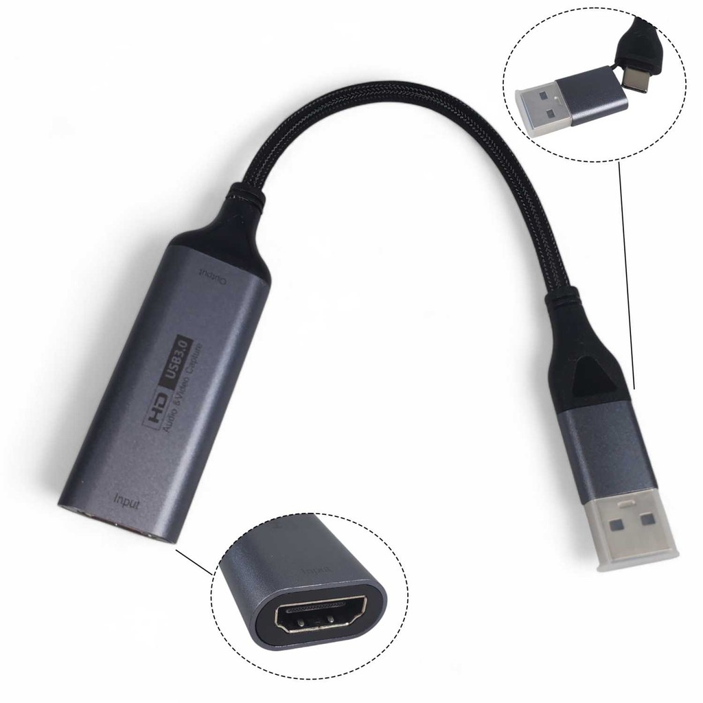 Jual VegGeg Video Capture Card Audio HDMI 2 in 1 USB Type C Highly ...