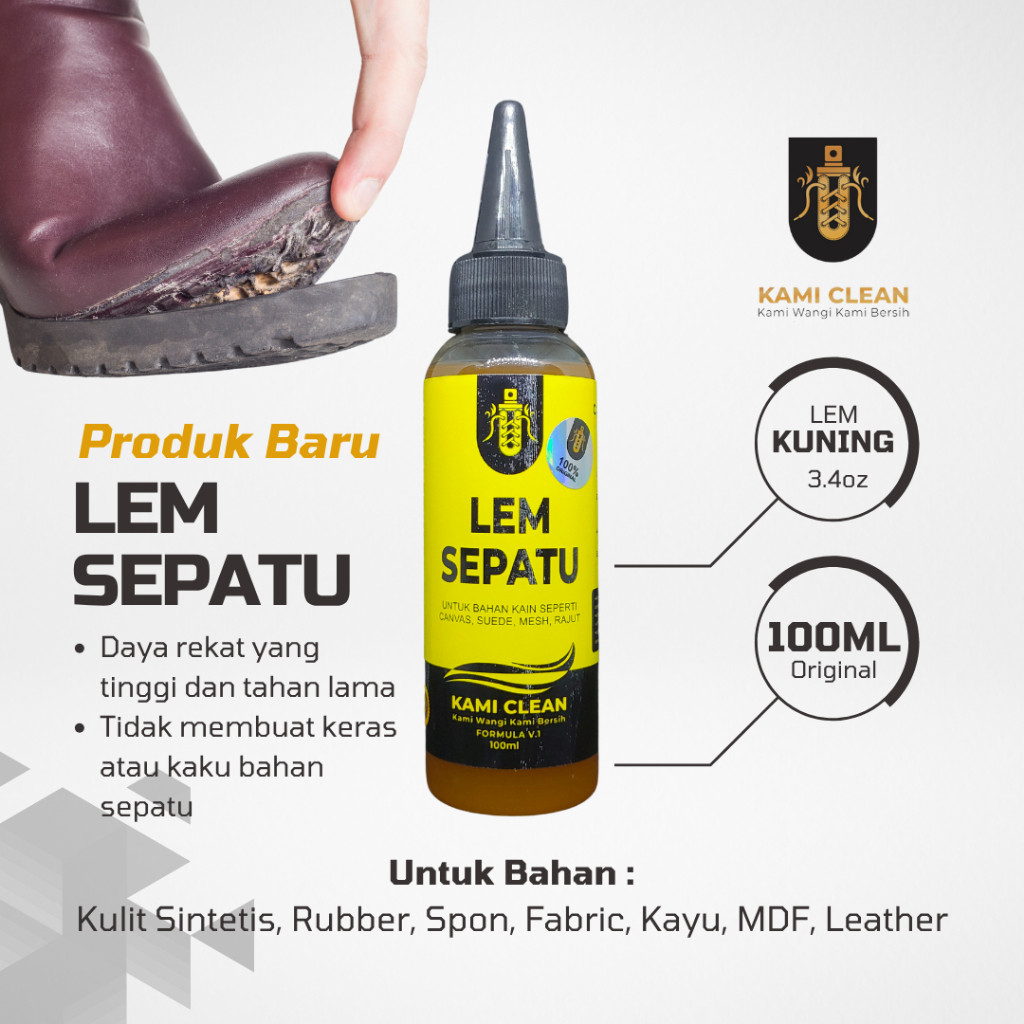 Jual Lem Sepatu Yellow Glue Perekat Paling Lengket Kuat 100ml Tahan Air ...