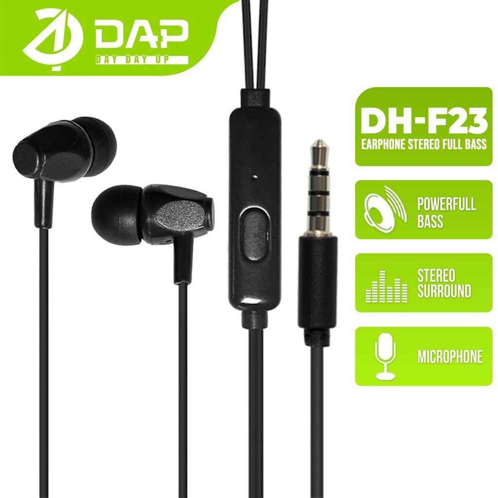 Jual DAP DH-F23 Handsfree Hifi Stereo Compatible with all Jack 3.5mm ...