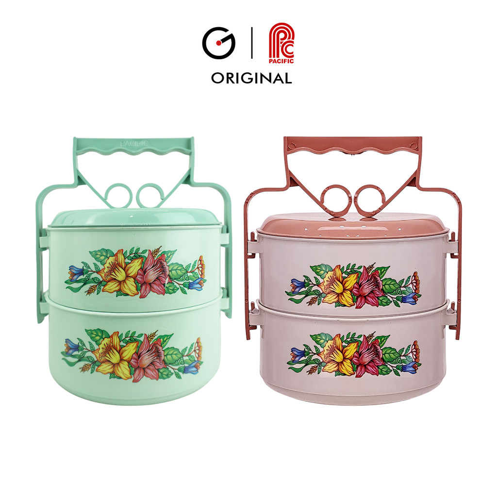 Jual PACIFIC Rantang Bulat Plastik Food Grade 2 Susun Polypropylene ...