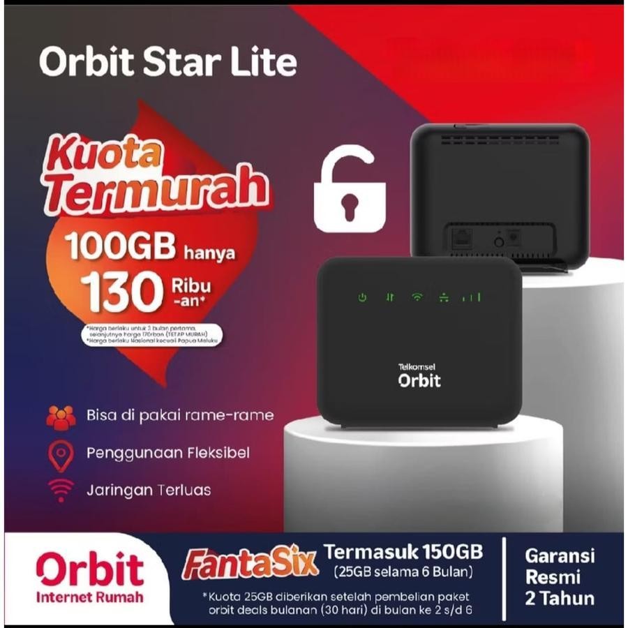 Jual Telkomsel Orbit Star Lite Modem Wifi 4G High Speed HKM0126Garansi Resmi 1 Tahun Free Bonus ...